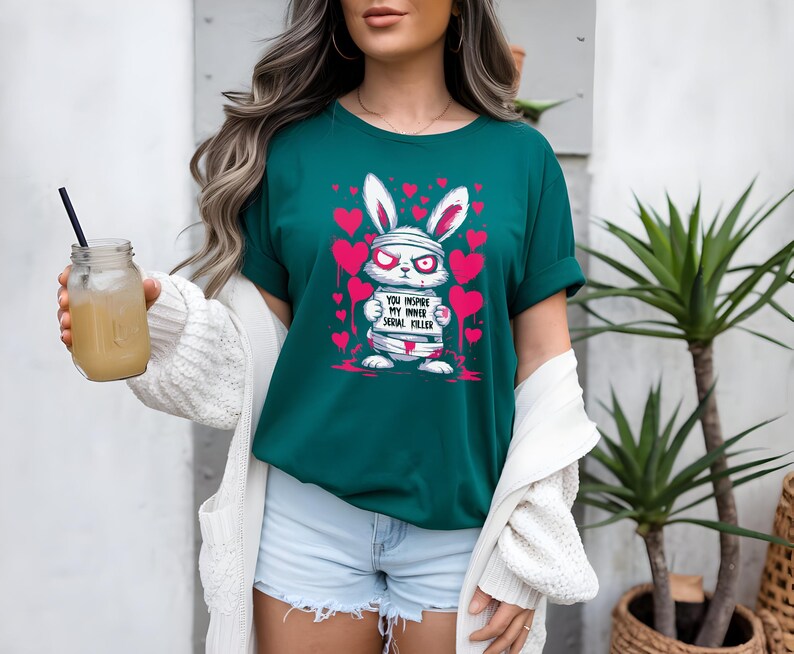 Funny Killer Bunny Halloween PNG SVG – Creepy Cute Psycho Rabbit PNG ...