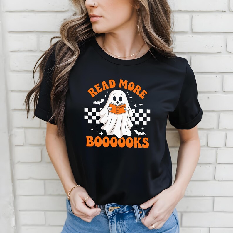 Read More Booooks Ghost PNG | Cute Halloween Reading Design | Funny ...