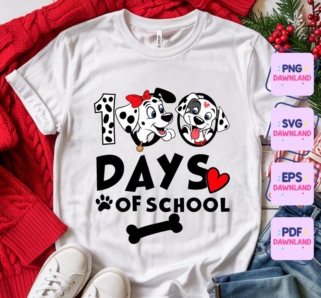 101 Days Smarter SVG, 101 Days Smarter Dalmatian, Kindergarten SVG ...