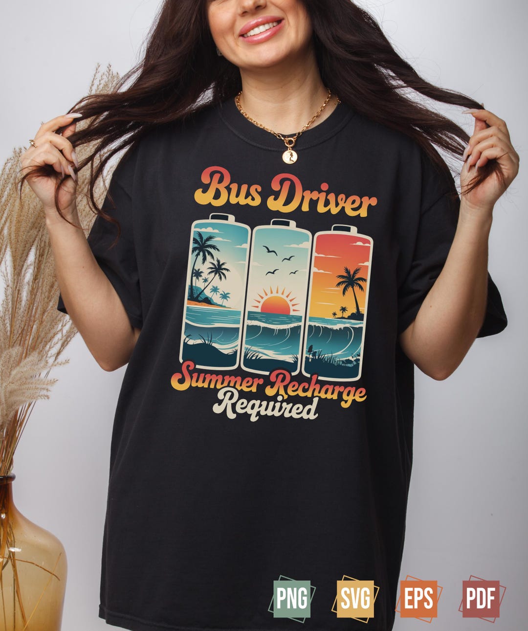 Bus Driver Summer Recharge SVG – Funny End of School Year Digital Shirt ...