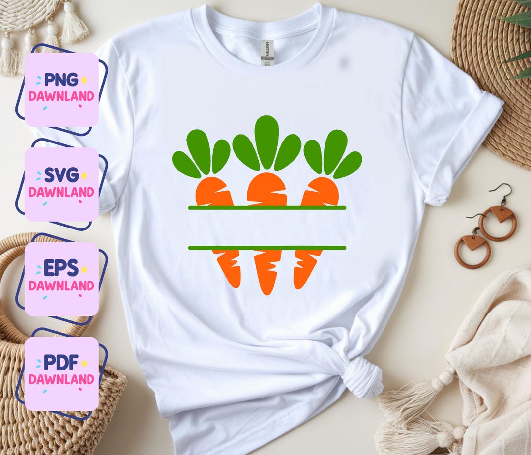 Carrot Split Monogram, Name Frame, Svg, Png, and Eps Files Included ...