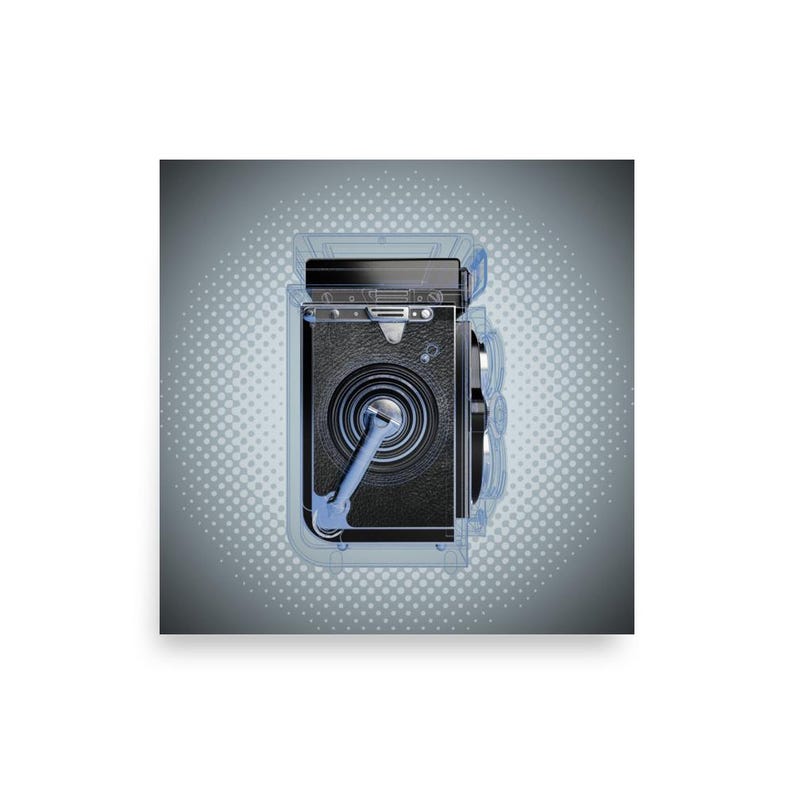 Rolleiflex - Side View - Graphic Poster - Etsy