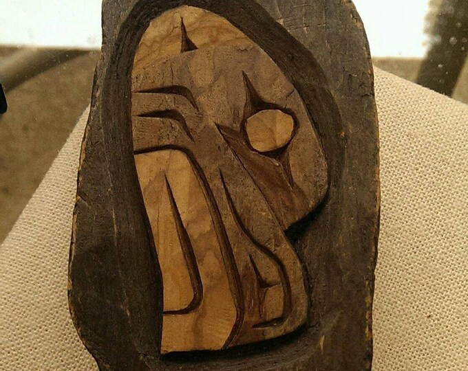 Vintage First Nations Wood Carving by Wanik -123V - Etsy