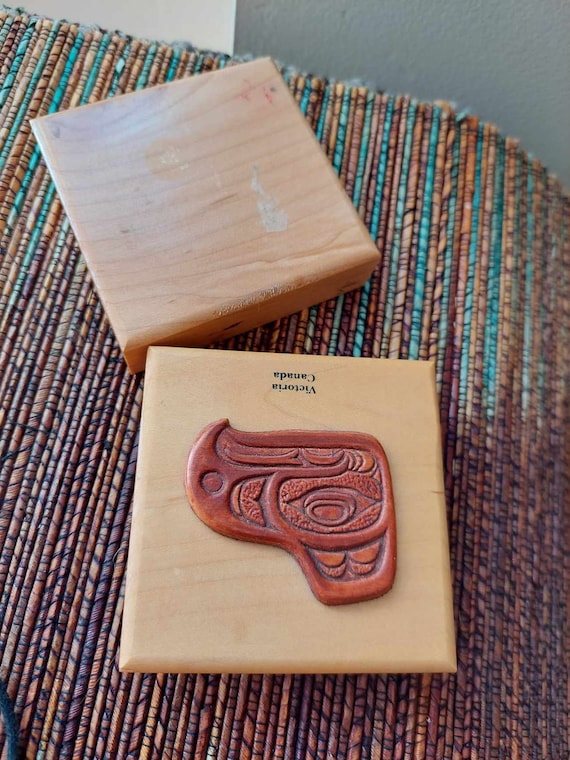 Vintage First Nations EAGLE Design Cedar Handmade Sma… - Gem