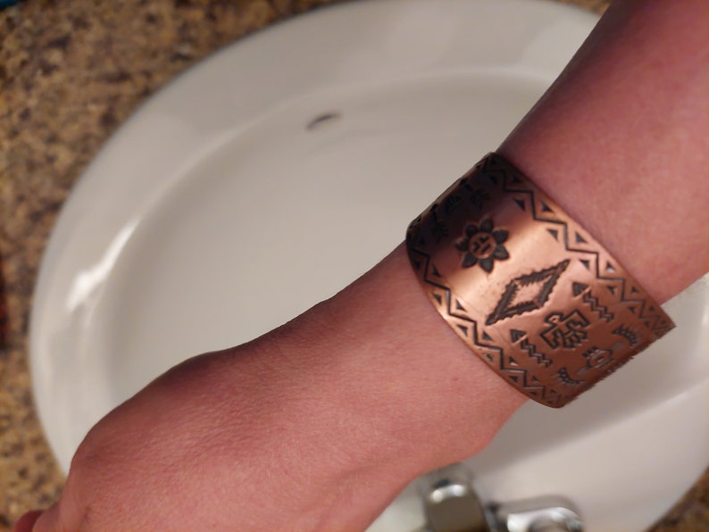First Nations Copper Engraved Native Design Shadow Cuff - Etsy