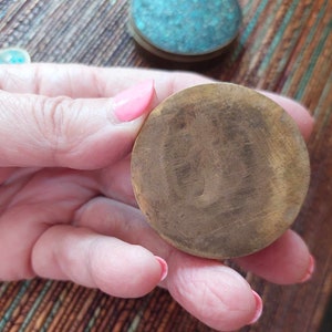 Vintage TURQUOISE Stone Inlay SET - Etsy