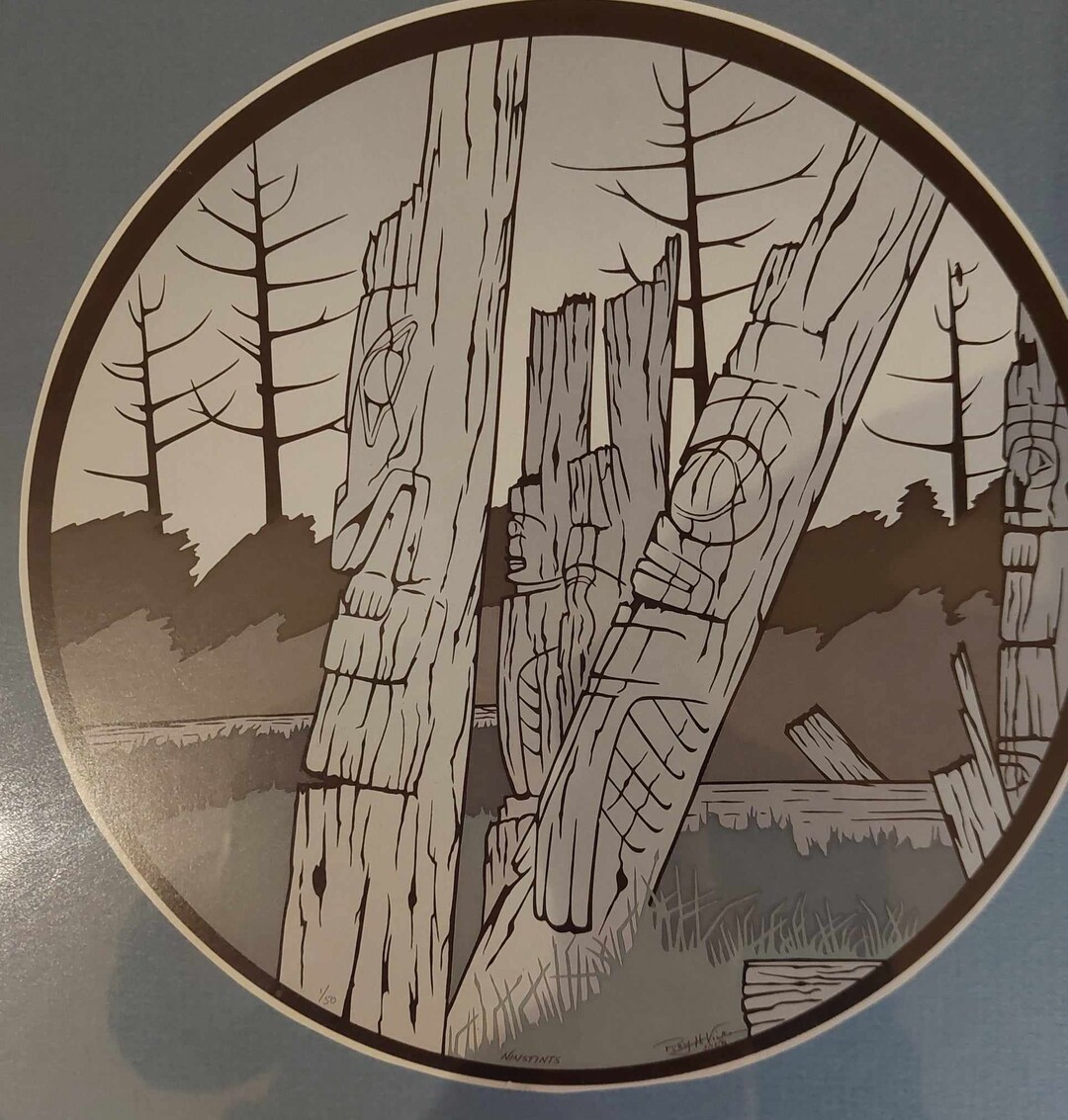 SIGNED Roy Henry Vickers Ninstints ,hand SIGNED Framed Print 1986, - Etsy