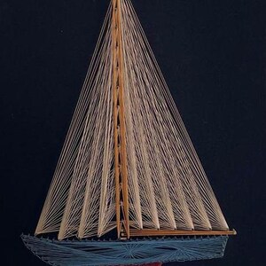 Vintage String Art, Boat String Art Picture 17 X 11 Inches - Etsy