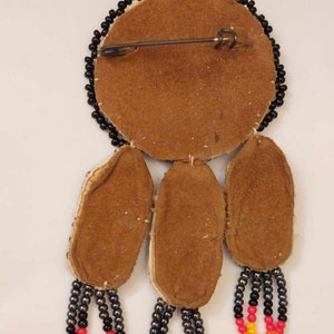 Hand Beaded First Nations Shield Feather Brooch Pin - Etsy