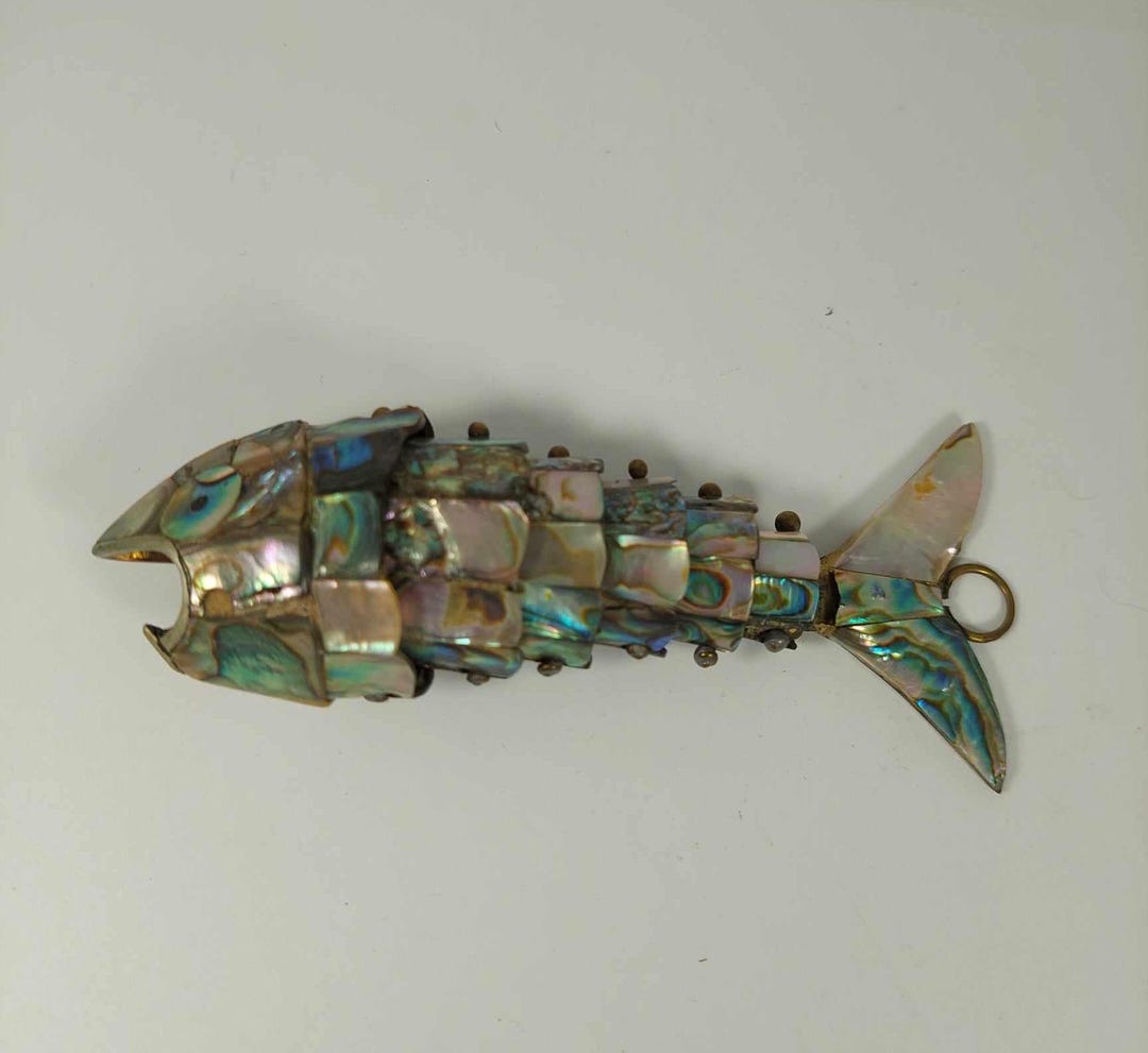Small Vintage Abalone Articulated Fish Bottle Opener, 4.95 Inches - Etsy