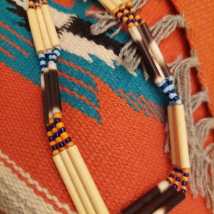 First Nations Long Beaded Stranded Necklace - Etsy