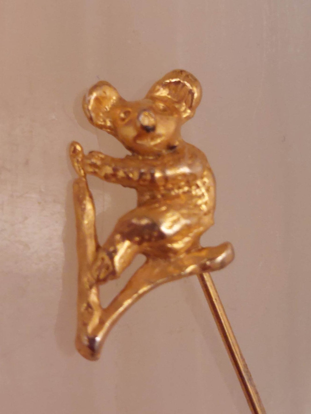 Tiny Gold Plated Vintage Koala Bear Pin - Etsy