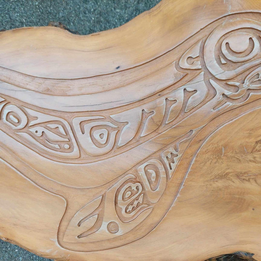 LARGE Deeply Carved First Nations SEAL and FROG , Northwest Native ...