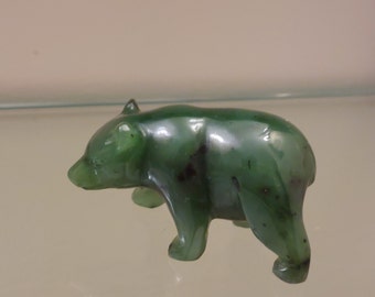 Jade Bear With Fish - Etsy