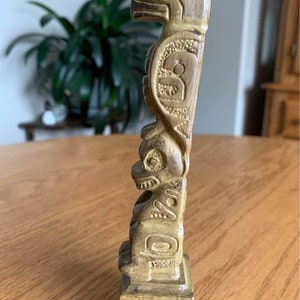 First Nations Talking Stick Clay Statue - Etsy UK