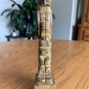 First Nations Talking Stick Clay Statue - Etsy UK