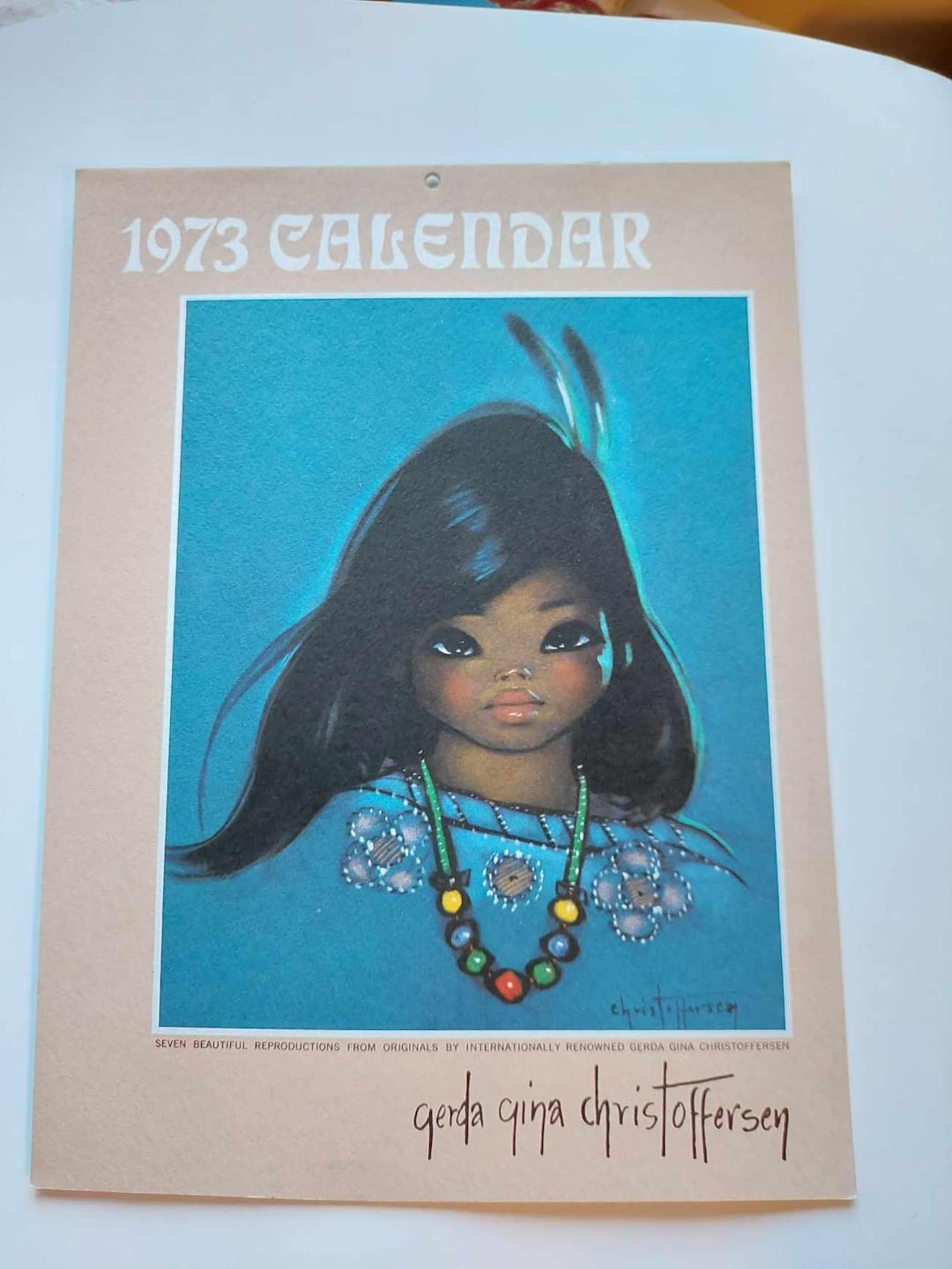 Vintage 1970 Native,first Nations Calendar by Gerda Gina Christoffersen ...