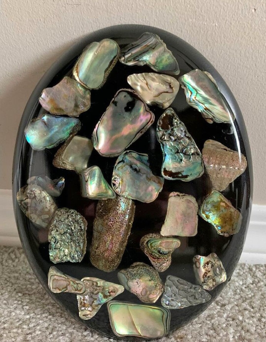 Vintage Abalone Paua Shell Inlay Decorative Item, Made in USA - Etsy