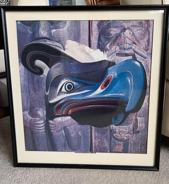 Vintage First Nations Eagle Mask Picture Framed - Etsy