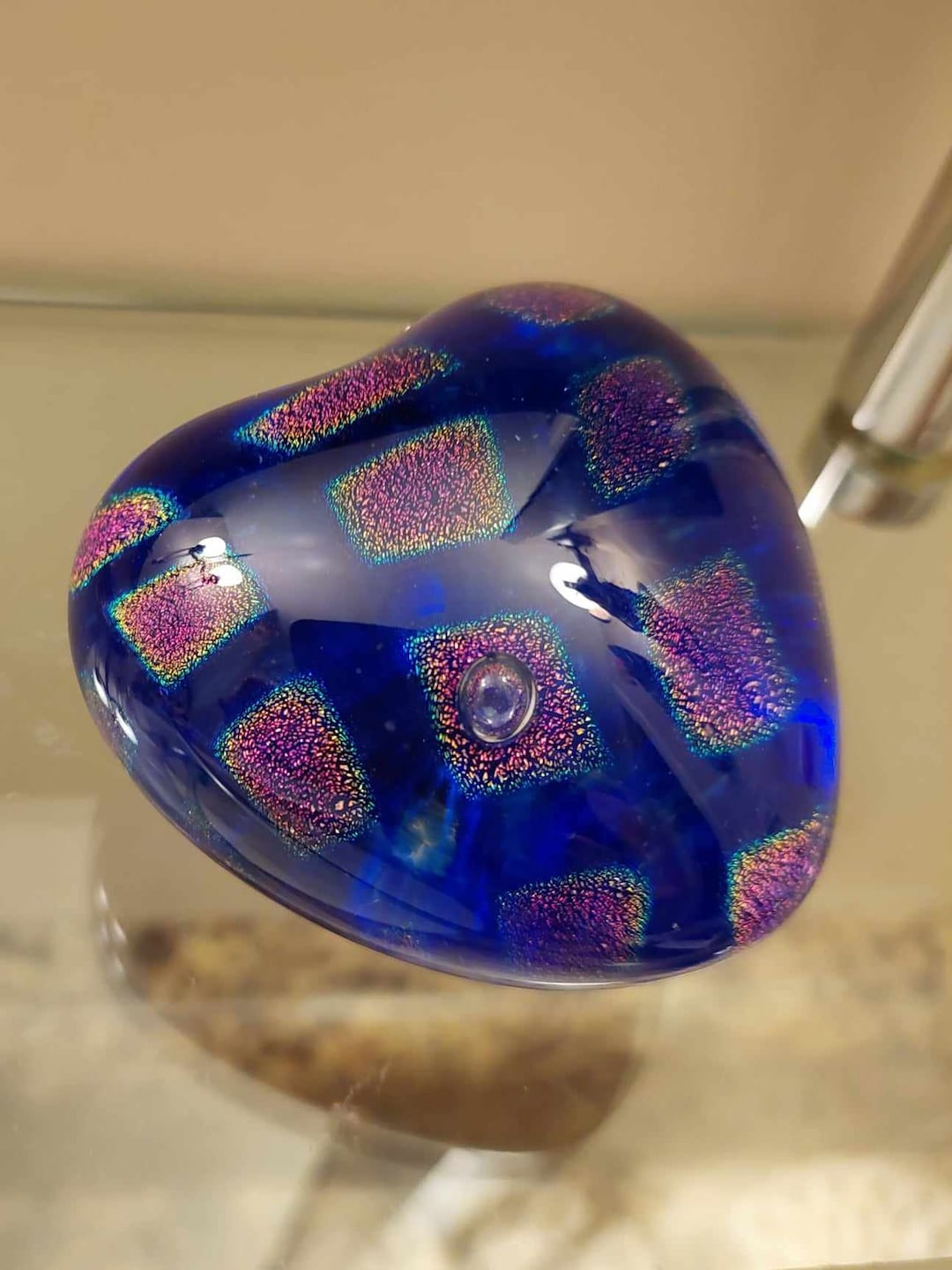 STICKERED Heart Robert Held, Iridescent Cherry Red and Blues Heart ...