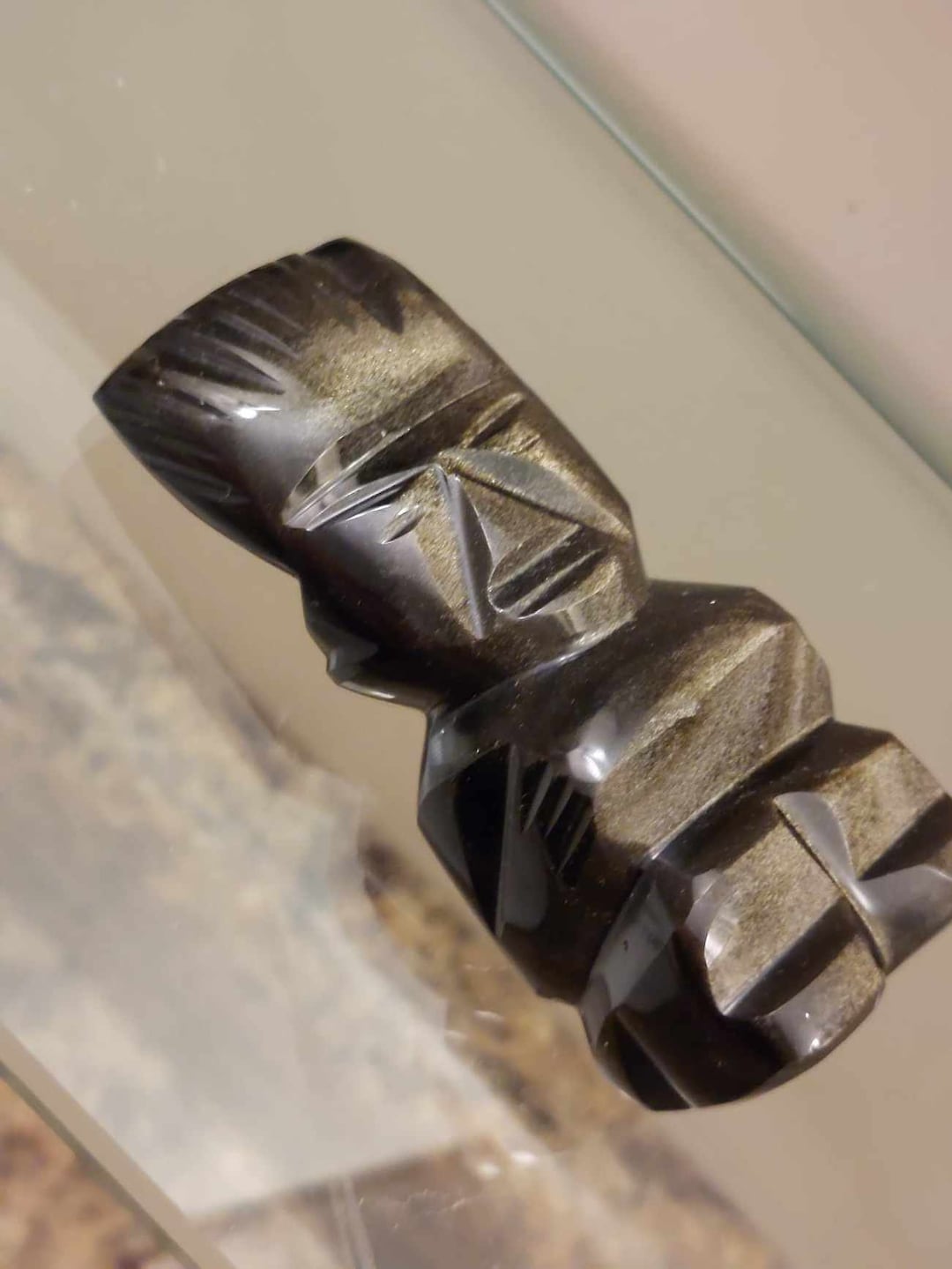 Mayan God Obsidian Stone Carved Small Statue, Tribal Warrior - Etsy