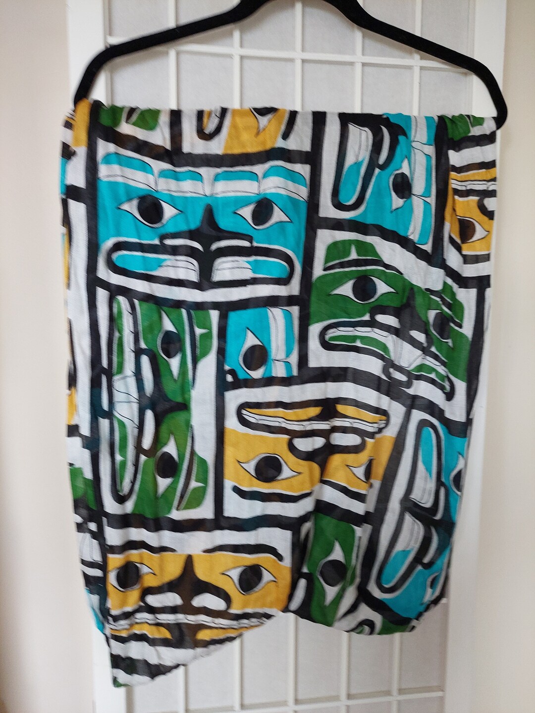 First Nations Native Bear and Beaver Design, Colourful Circle Scarf - Etsy