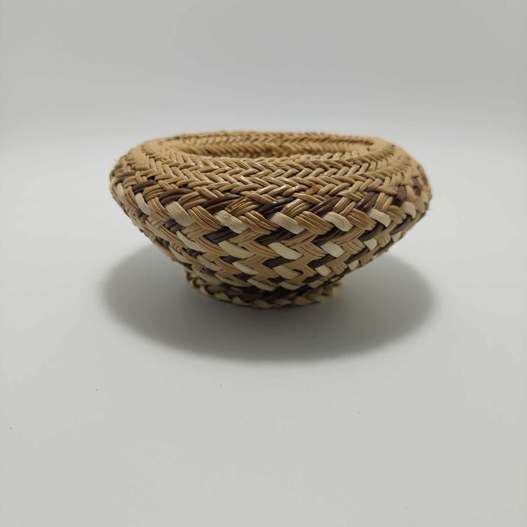 4.25 Vintage First Nations Native Woven Small Open Basket, Canadian ...