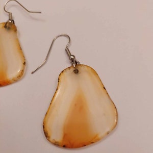 Vintage Agate Stone SET Pendant Necklace and Earrings - Etsy