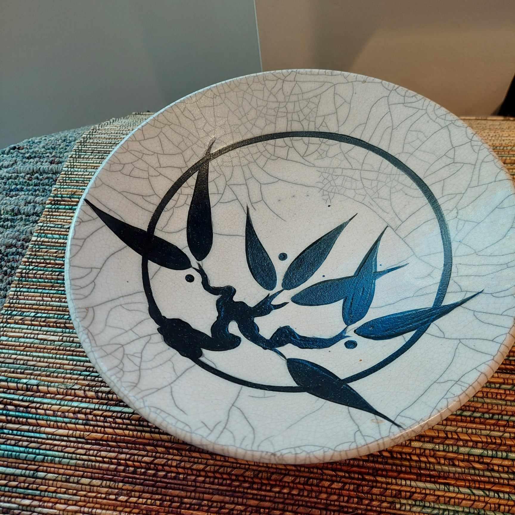 STUNNING Hand Thrown Raku Art Pottery Oriental Flower Bowl by Vancouver ...