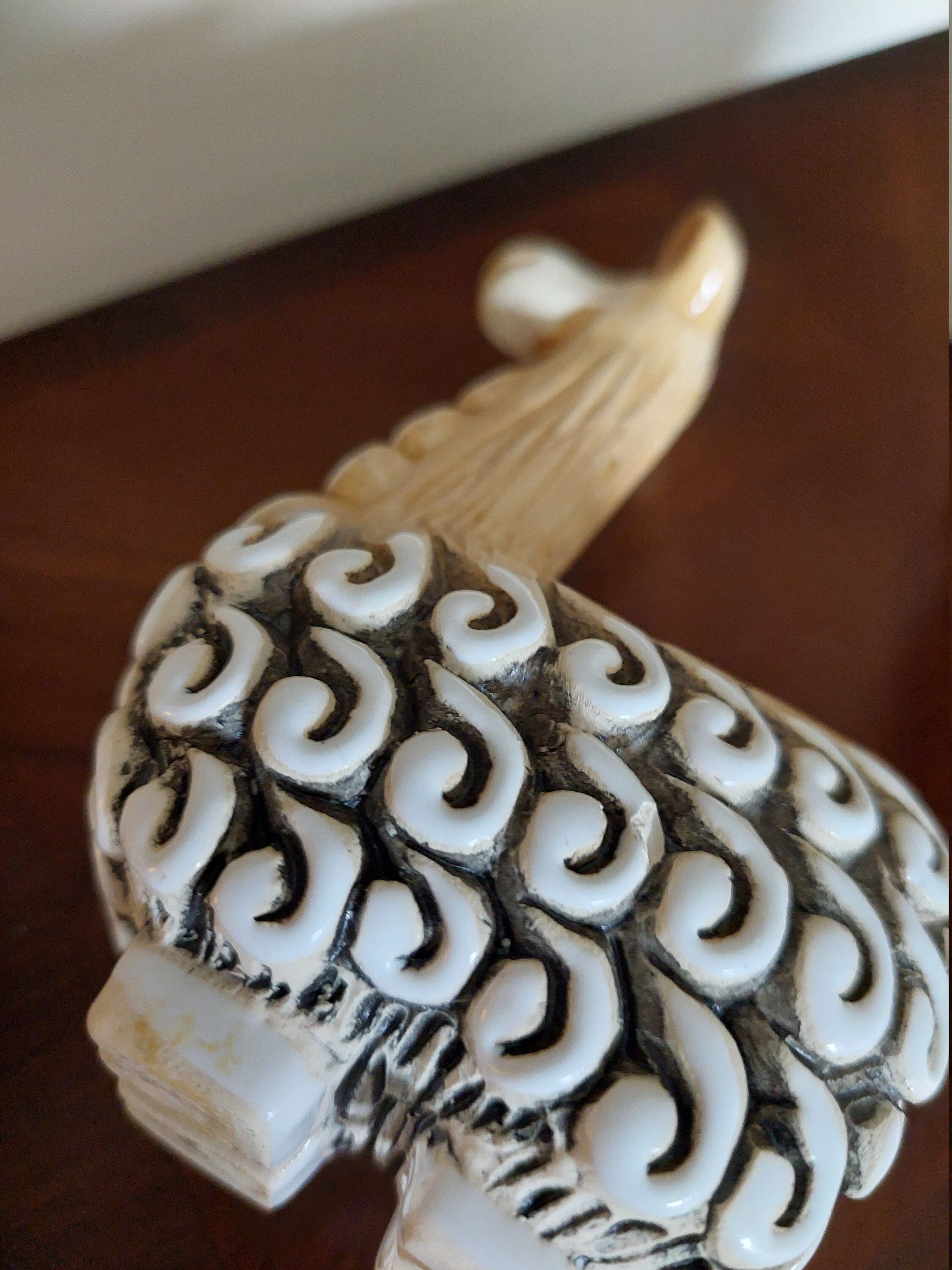 Sculpture Mom and Baby Alpaca Solid Clay Animals Figurines Art ...