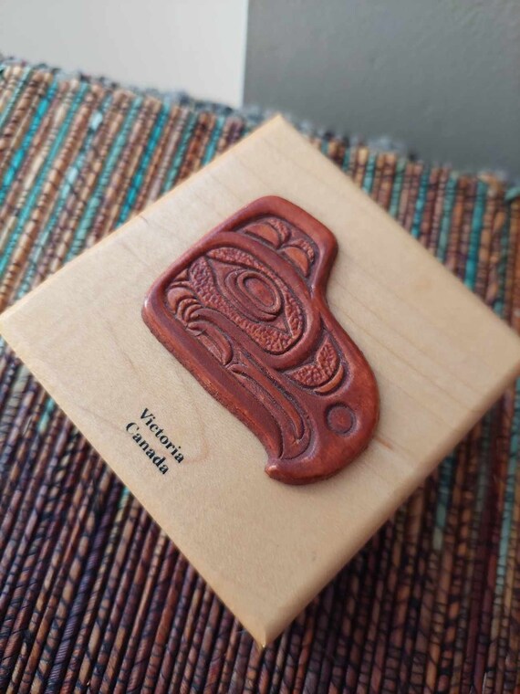 Vintage First Nations EAGLE Design Cedar Handmade Sma… - Gem