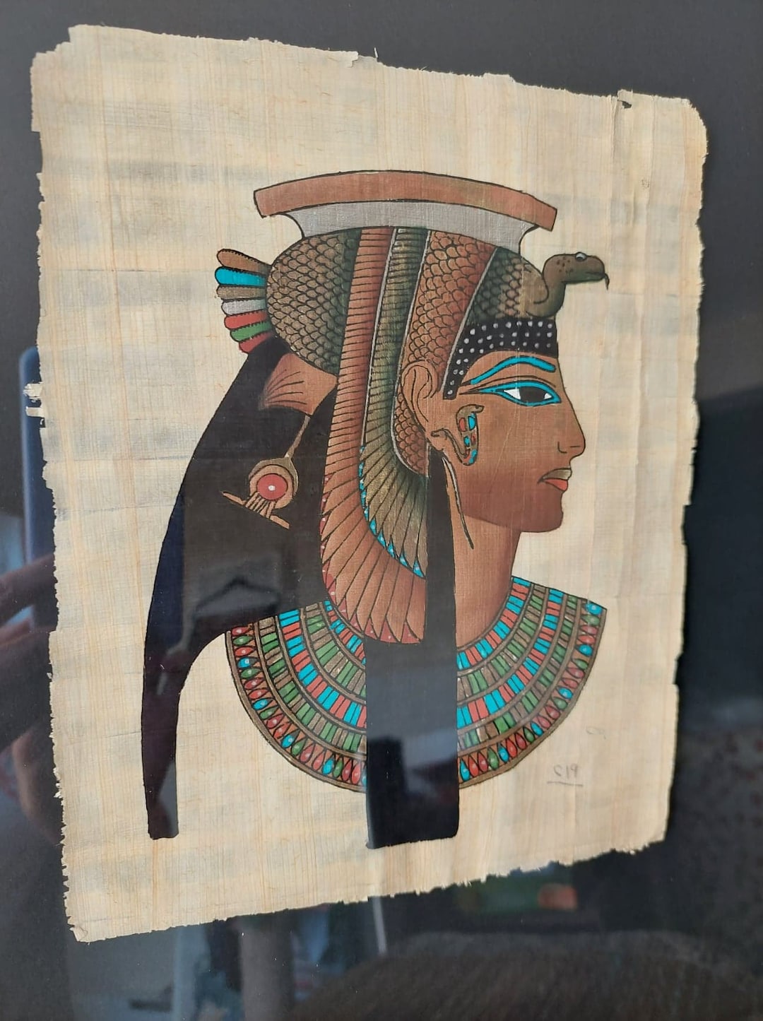 Vintage Framed Egyptian Papyrus Hand Made Painting of - Etsy