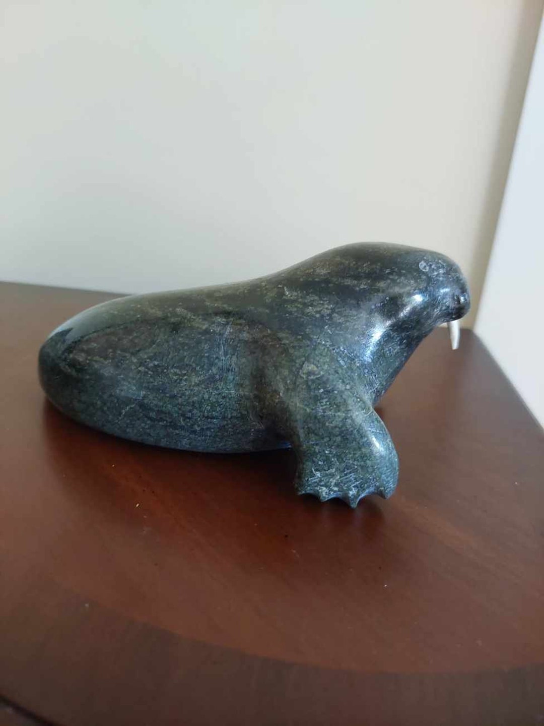 Vintage Inuit Grey One Tusk Walrus Carving , 5 X 3 Inches - Etsy