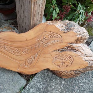 LARGE Deeply Carved First Nations SEAL and FROG , Northwest Native ...