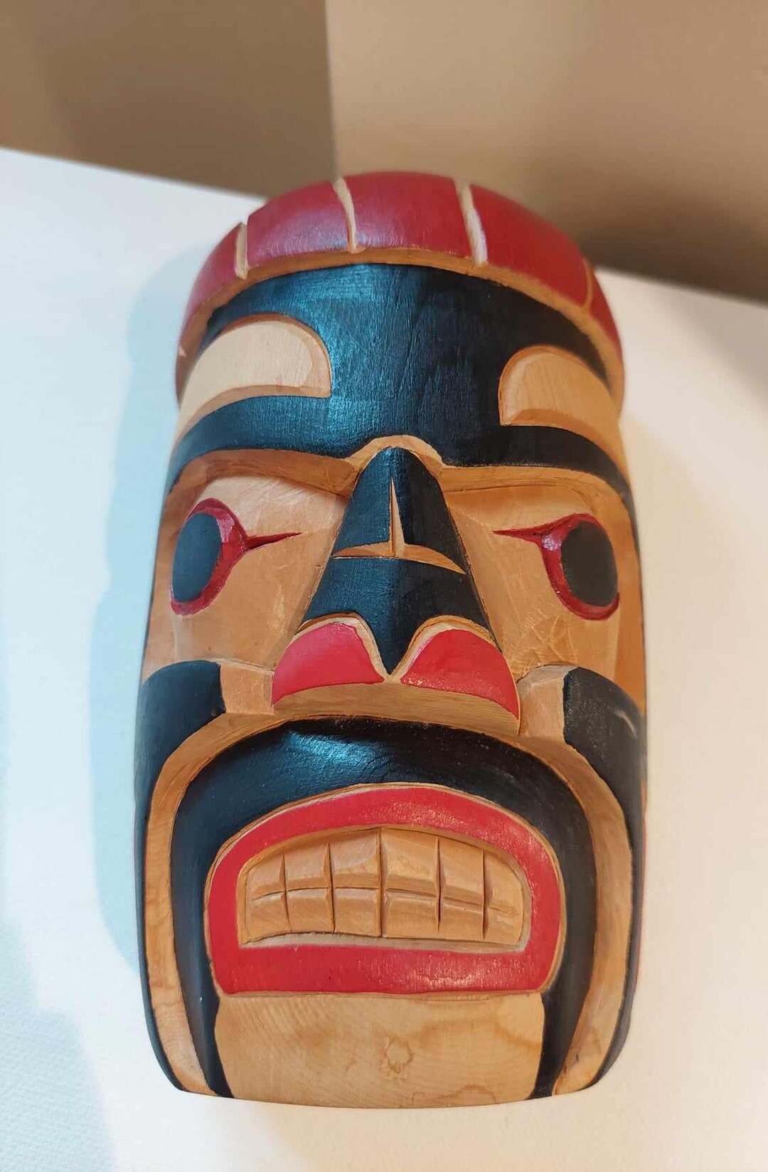 First Nations SMALL MASK Native Cedar Wood Carving, Signed RW - Etsy