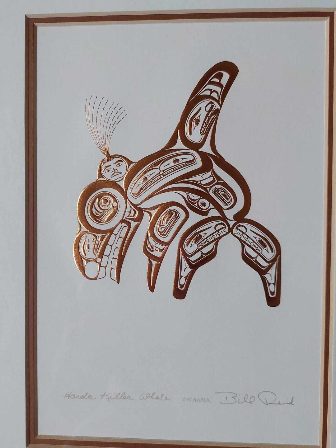 First Nations Bill Reid Haida Killer Whale Framed Copper Print 14 ...