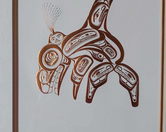 First Nations Bill Reid Haida Killer Whale Framed Copper Print- 14 ...