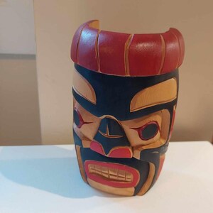 First Nations SMALL MASK Native Cedar Wood Carving, Signed RW - Etsy