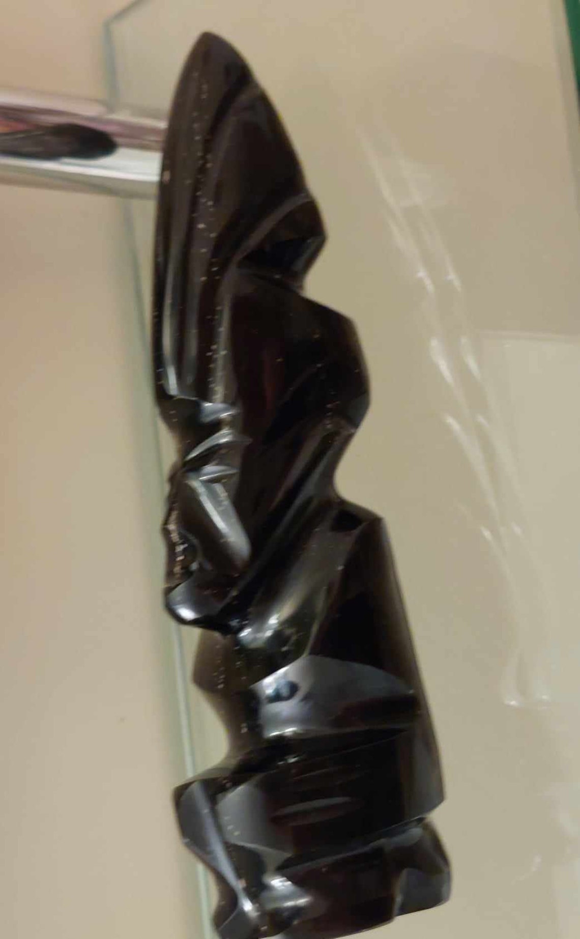 Mayan God Obsidian Stone Carved Small Statue, Tribal Warrior - Etsy