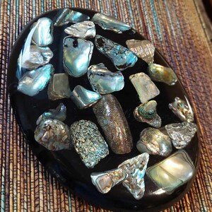 Vintage Abalone Paua Shell Inlay Decorative Item, Made in USA - Etsy