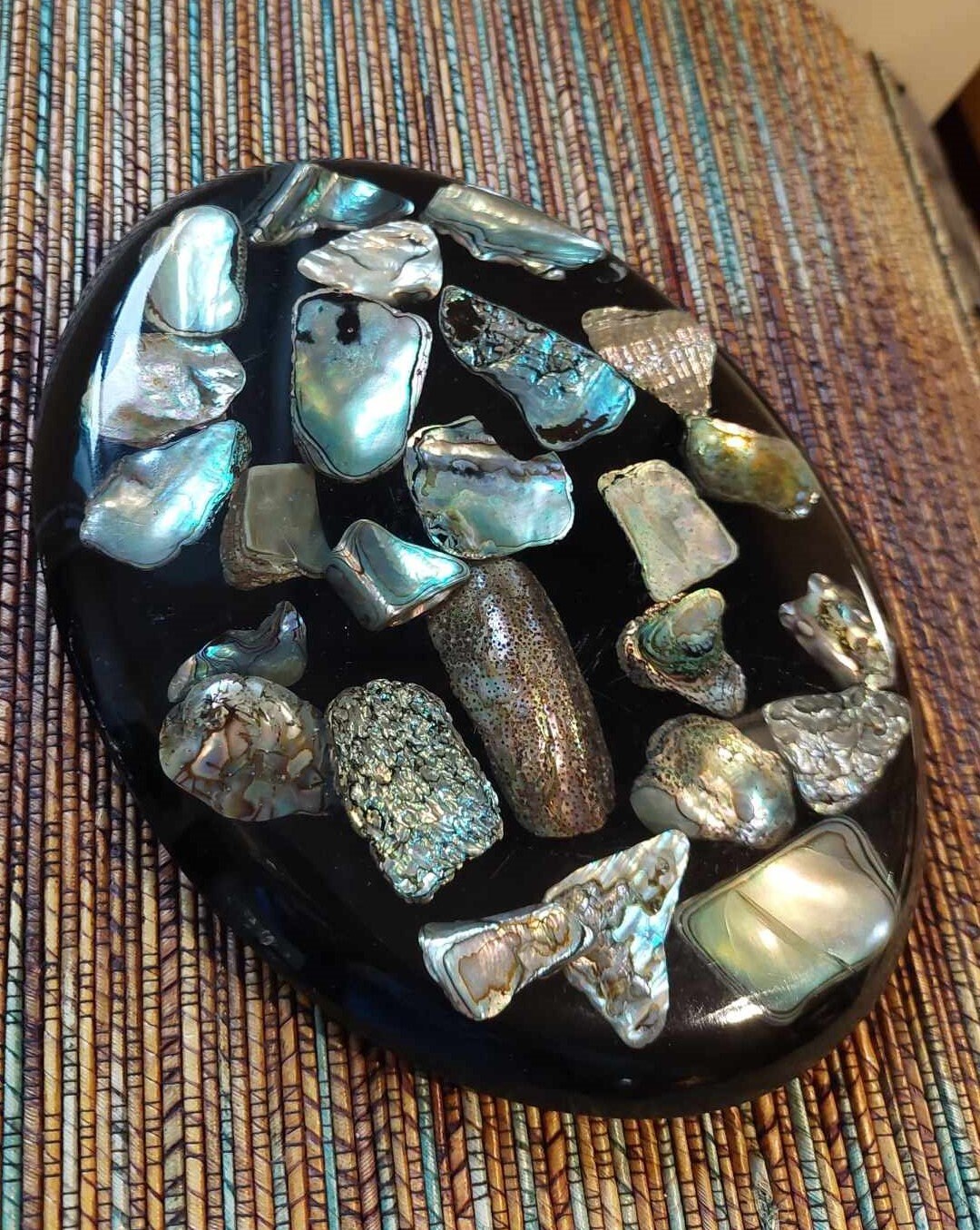 Vintage Abalone Paua Shell Inlay Decorative Item, Made in USA - Etsy UK