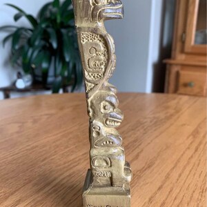 First Nations Talking Stick Clay Statue - Etsy UK
