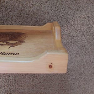 Golden Eagle Wood Burned Cedar Wood Tray, Signed, Artisan Made - Etsy