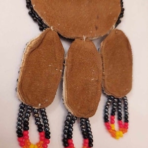 Hand Beaded First Nations Shield Feather Brooch Pin - Etsy