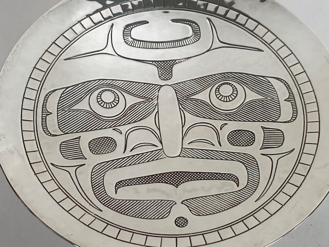 MOON First Nations Design, Harold Alfred Silverplate Bowl Dish ,signed ...
