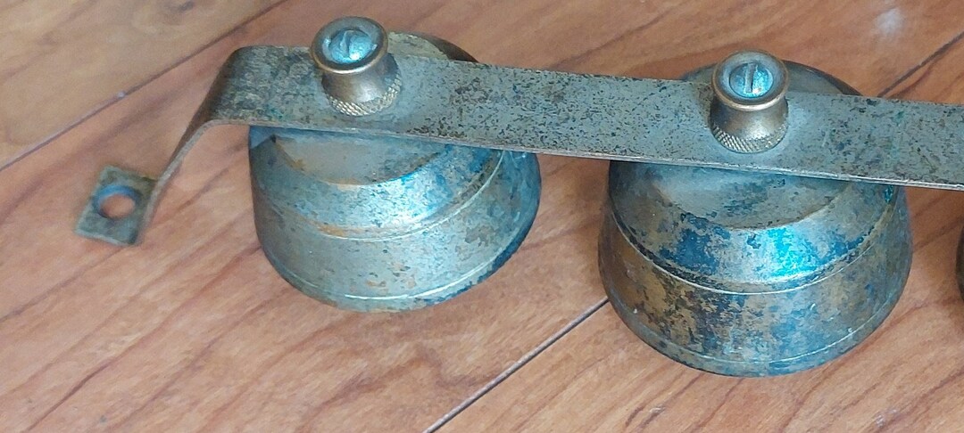 Antique Sleigh Bells, Set of 3 Mounted Jingle Bells - Etsy