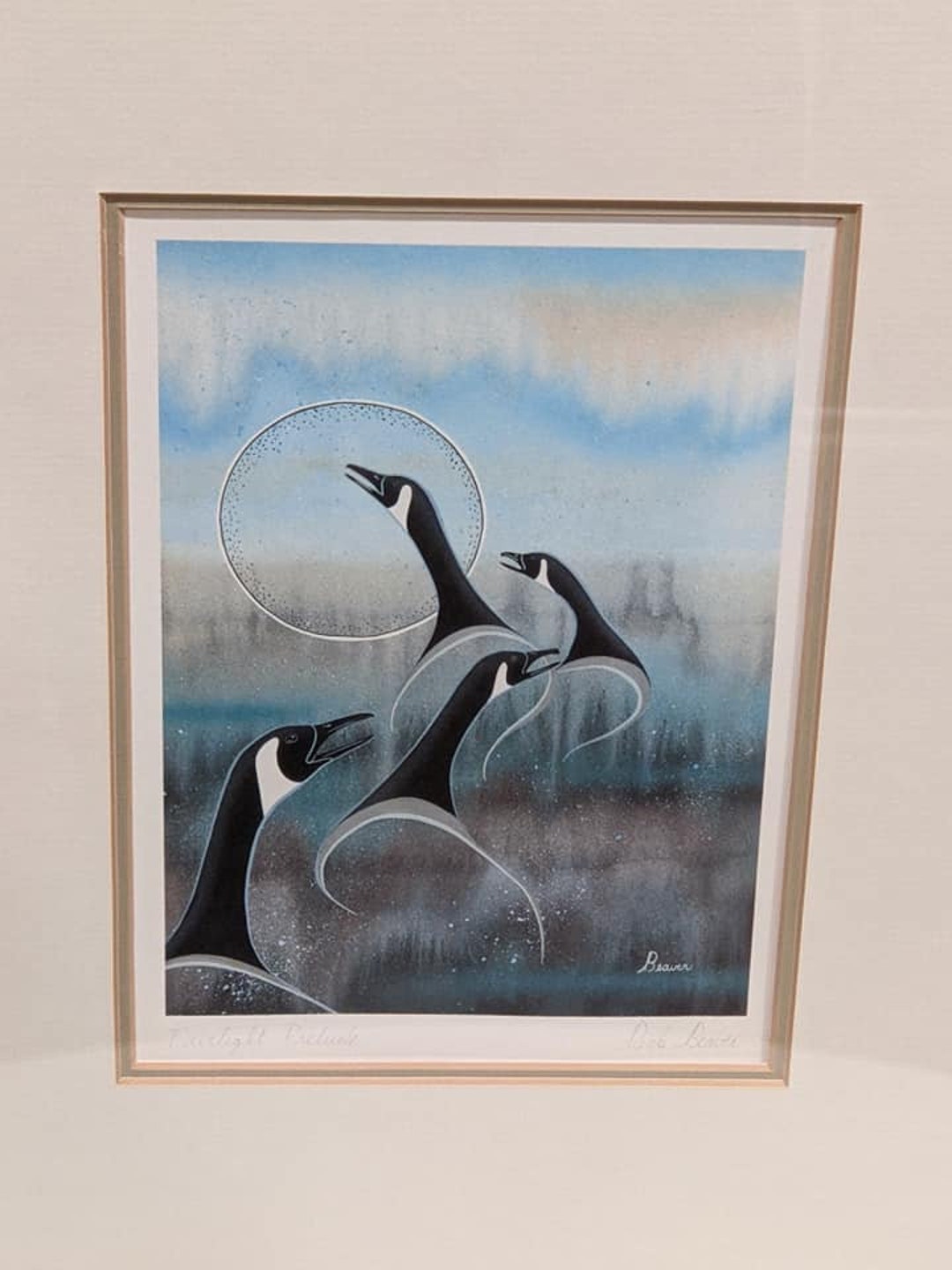 Signed Vintage First Nations "moonlight Prelude "art Framed Print ...