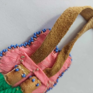 Vintage Yukon Hand Beaded First Nations Leather Flower Necklace - Etsy