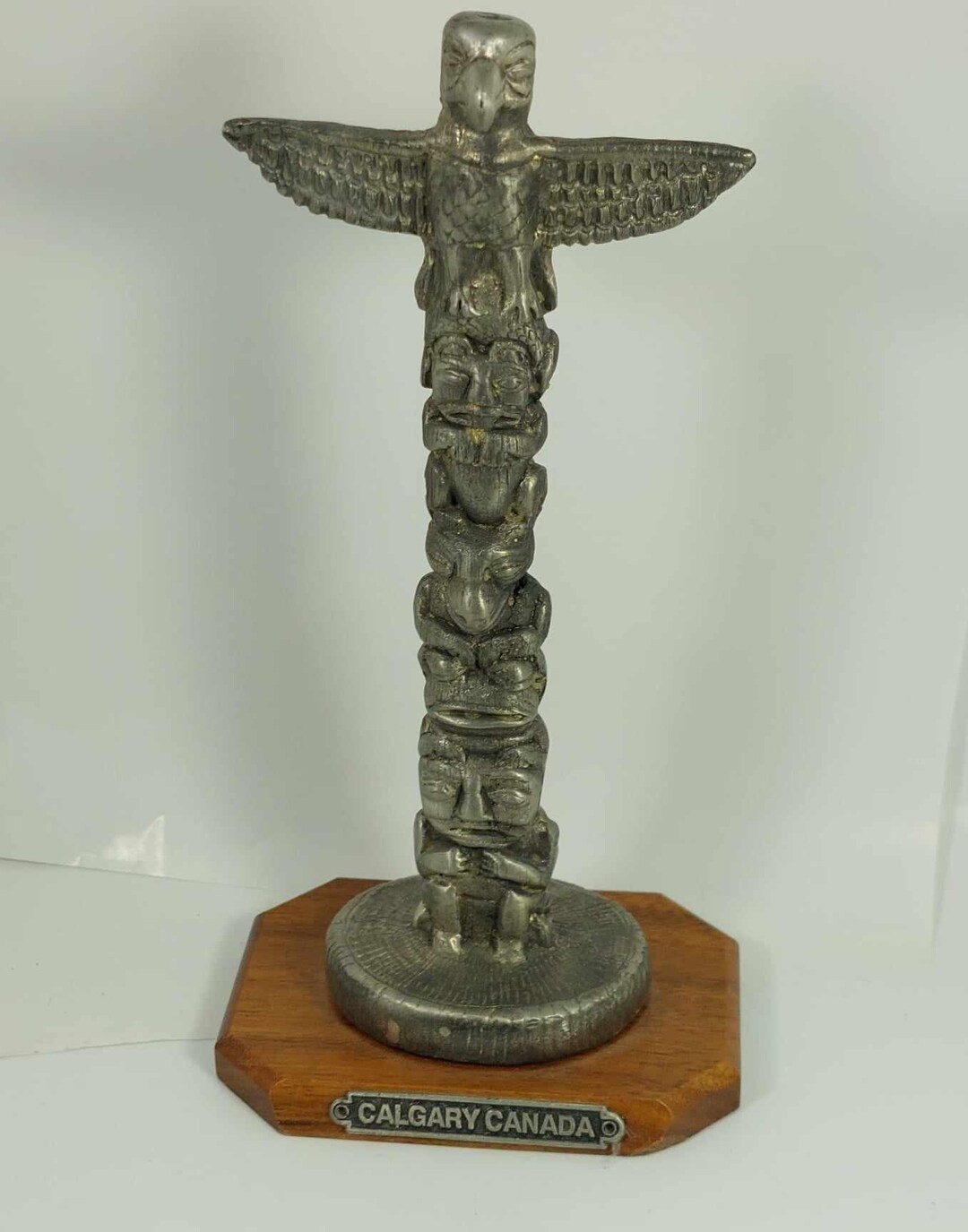 Vintage Detailed Pewter First Nations Totem Pole Statue - Etsy