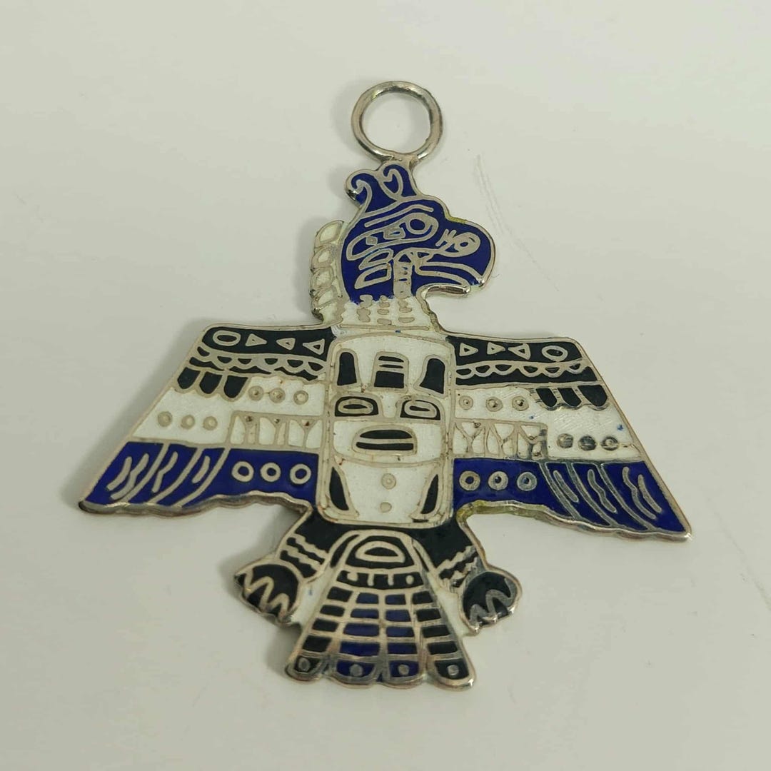 Vintage Native First Nations Signed THUNDERBIRD Design Sterling Silver ...